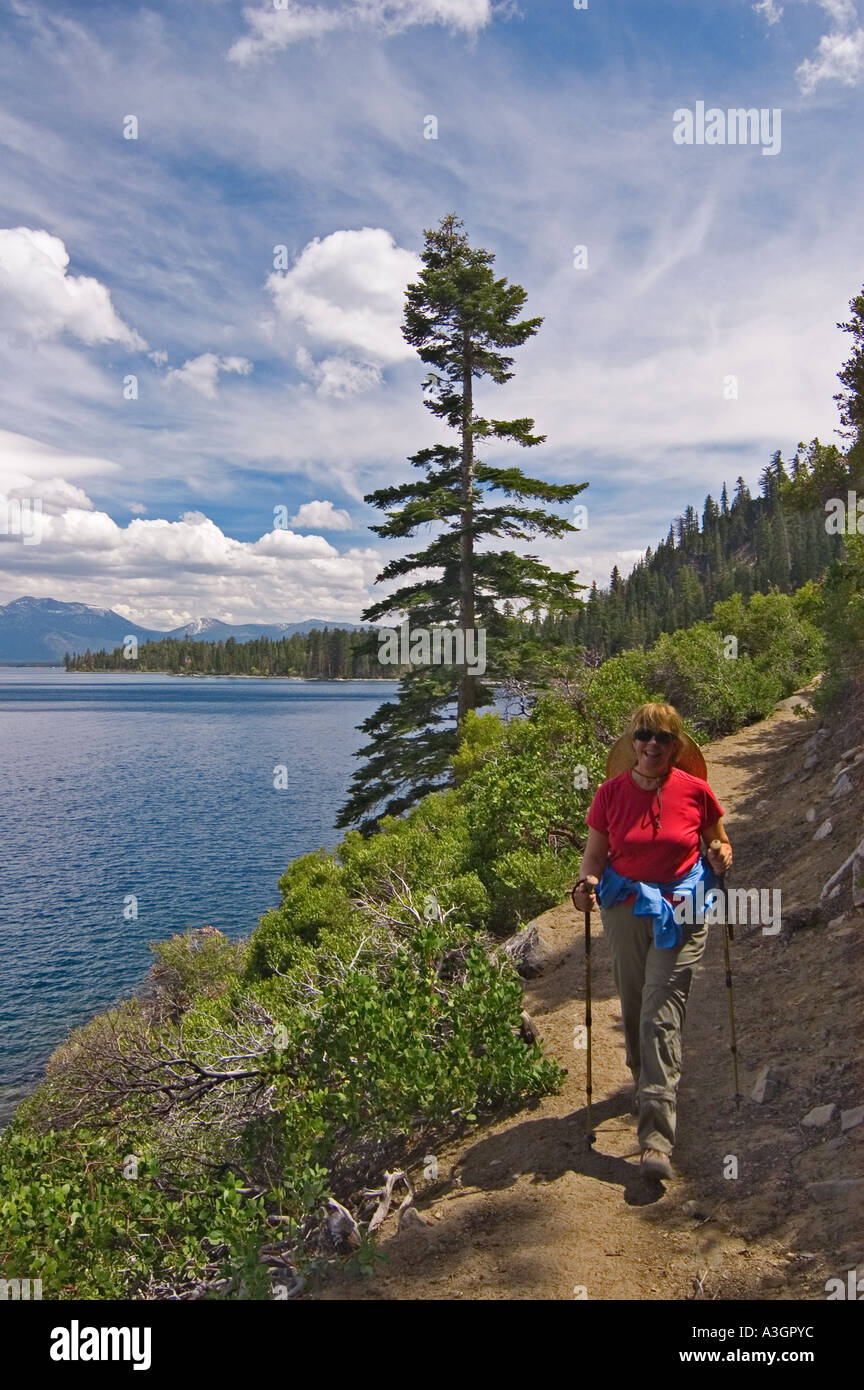Hiking Lake Tahoe's Rubicon Trail Stock Photo - Alamy