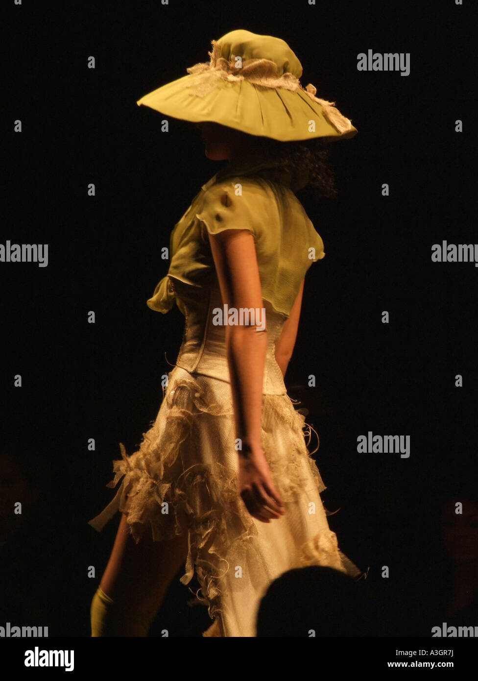 female model showing a collection at a fashion show in rome Stock Photo ...