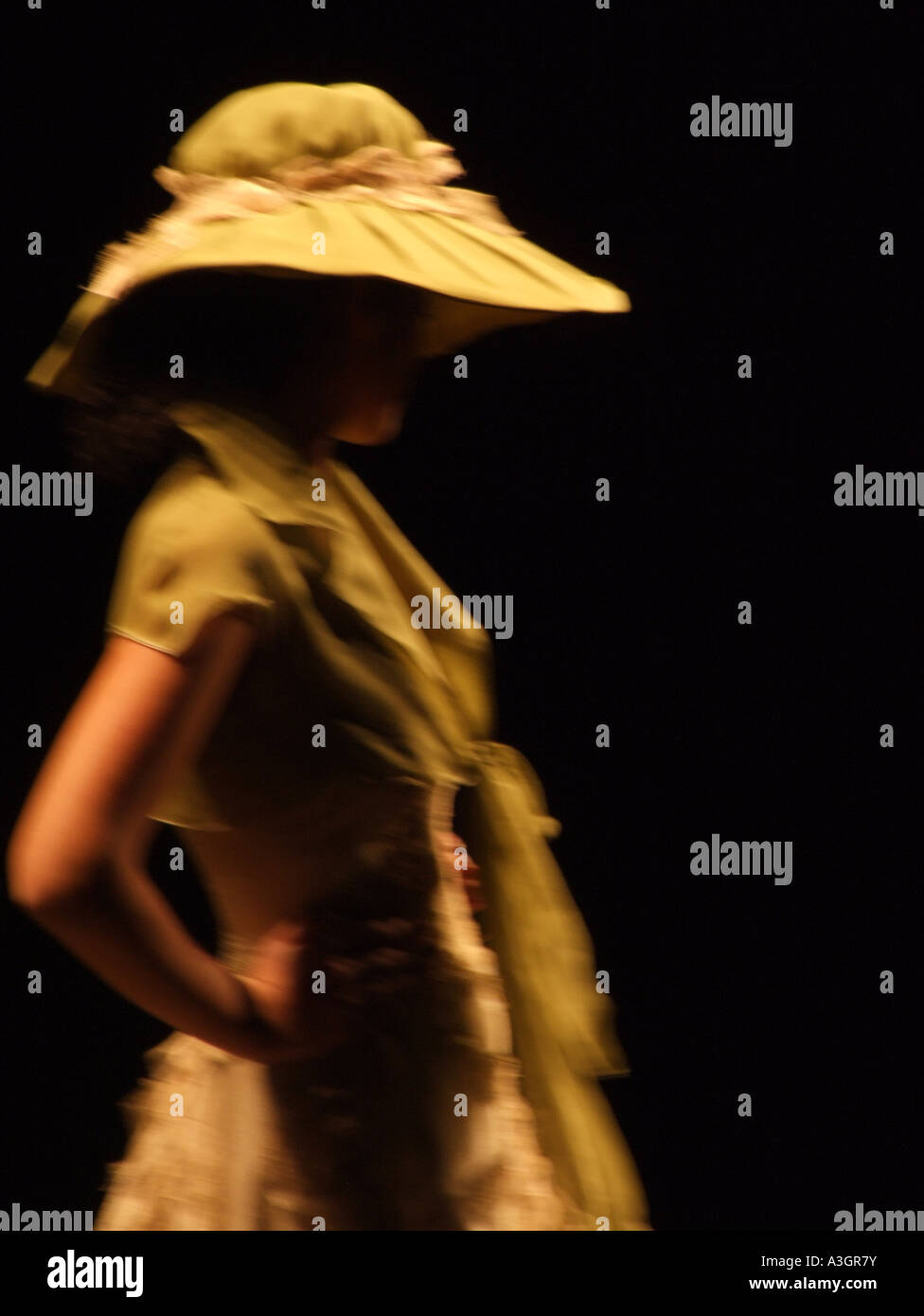 female model showing a collection at a fashion show in rome Stock Photo ...