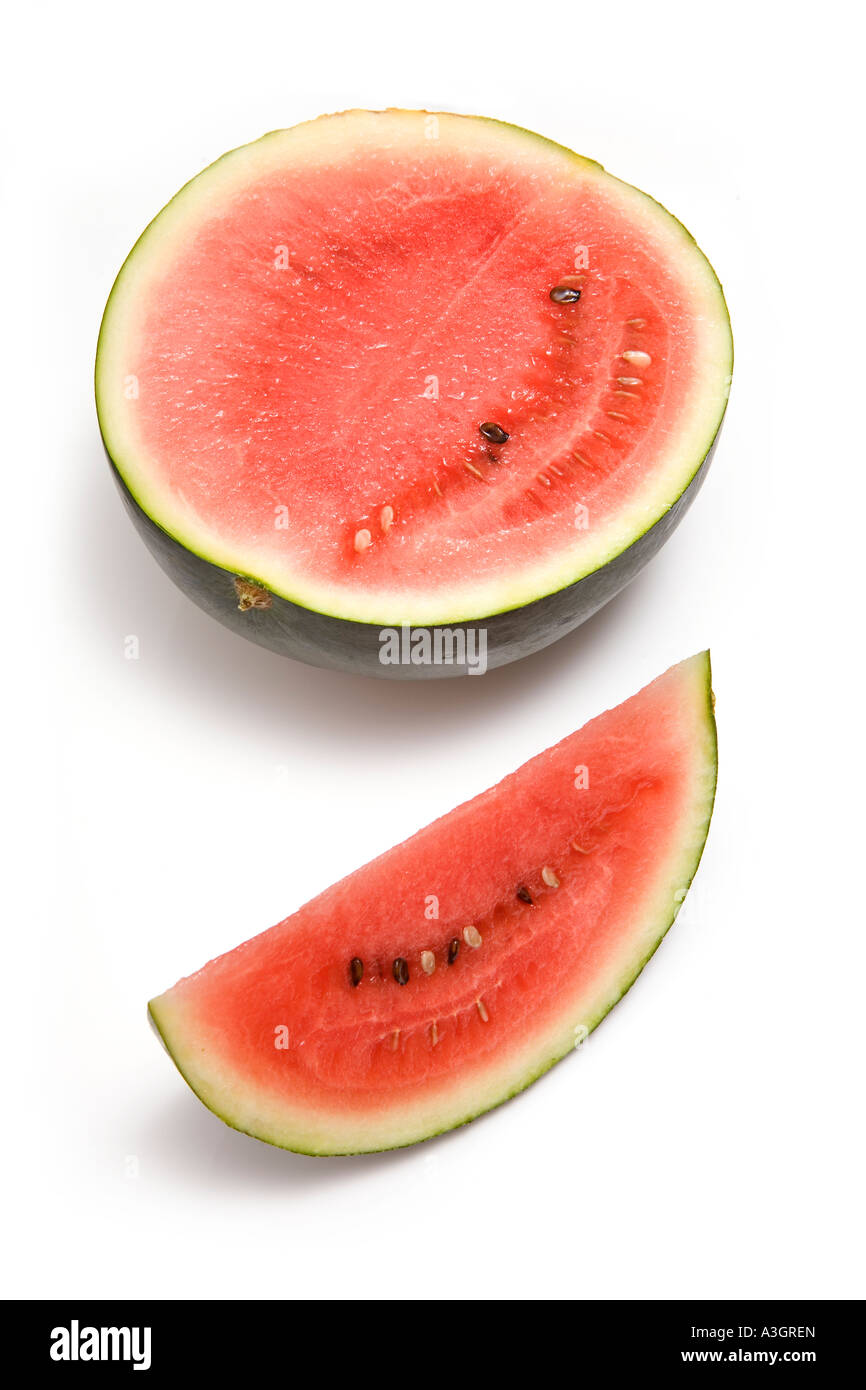 Watermelon isolated on a white studio background Stock Photo - Alamy