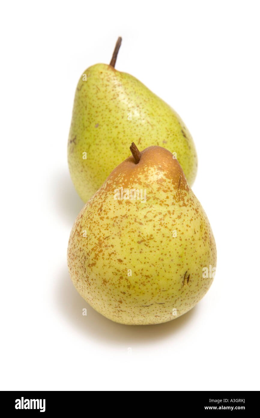 Pears isolated on a white studio background Stock Photo - Alamy