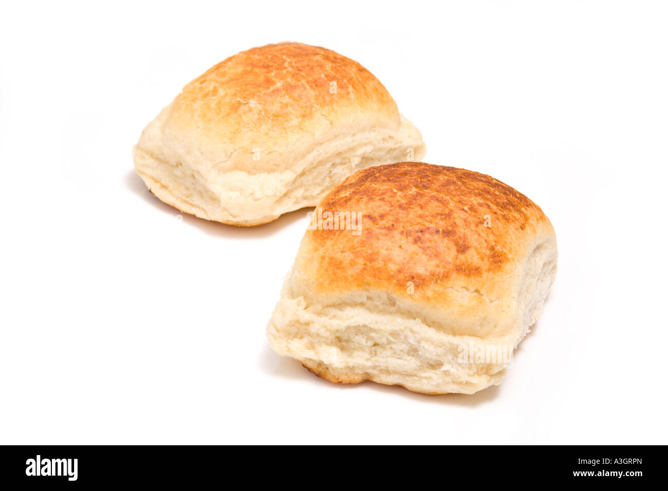 Bread rolls isolated on a white studio background Stock Photo - Alamy