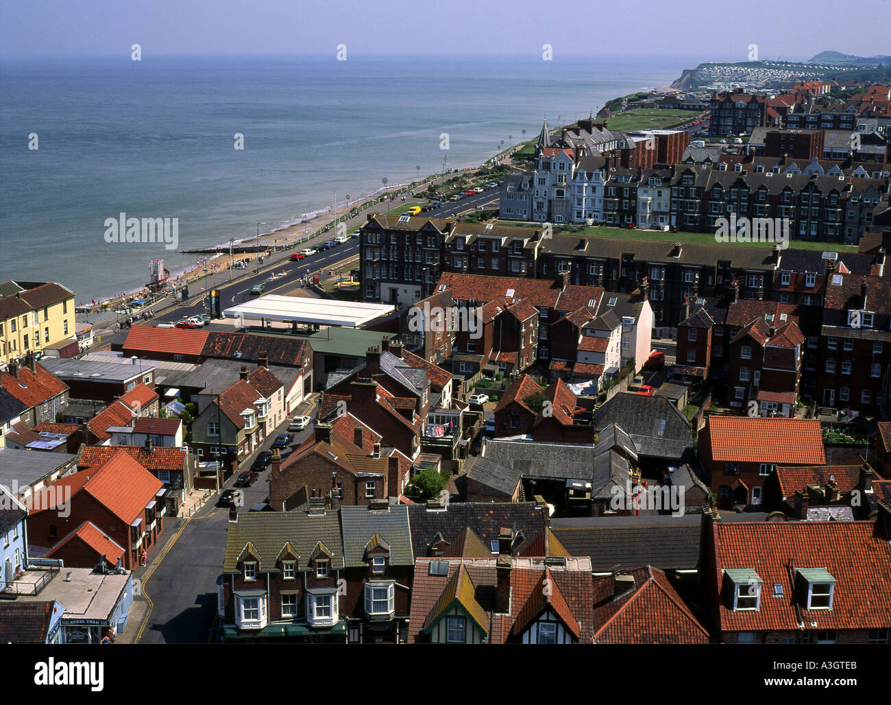 Town of Cromer on north Norfolk coast from church tower Stock Photo - Alamy