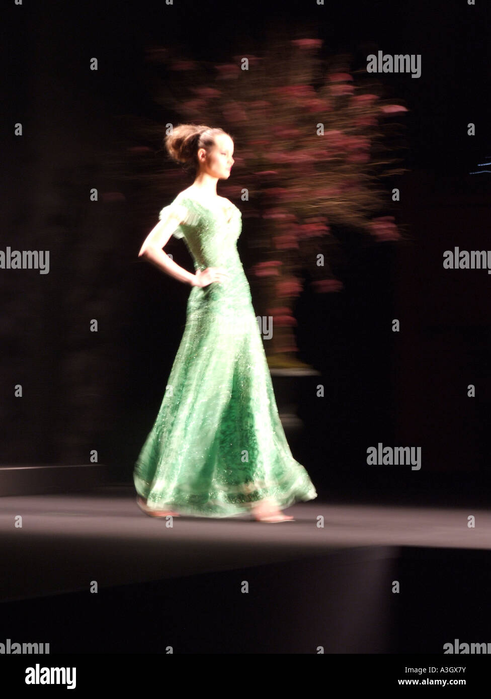 female model at fashion show in rome Stock Photo - Alamy