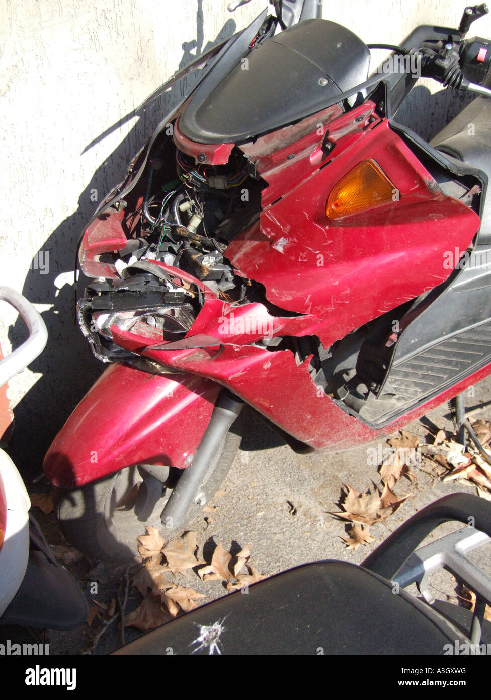 Vandalised motorbike hi-res stock photography and images - Alamy