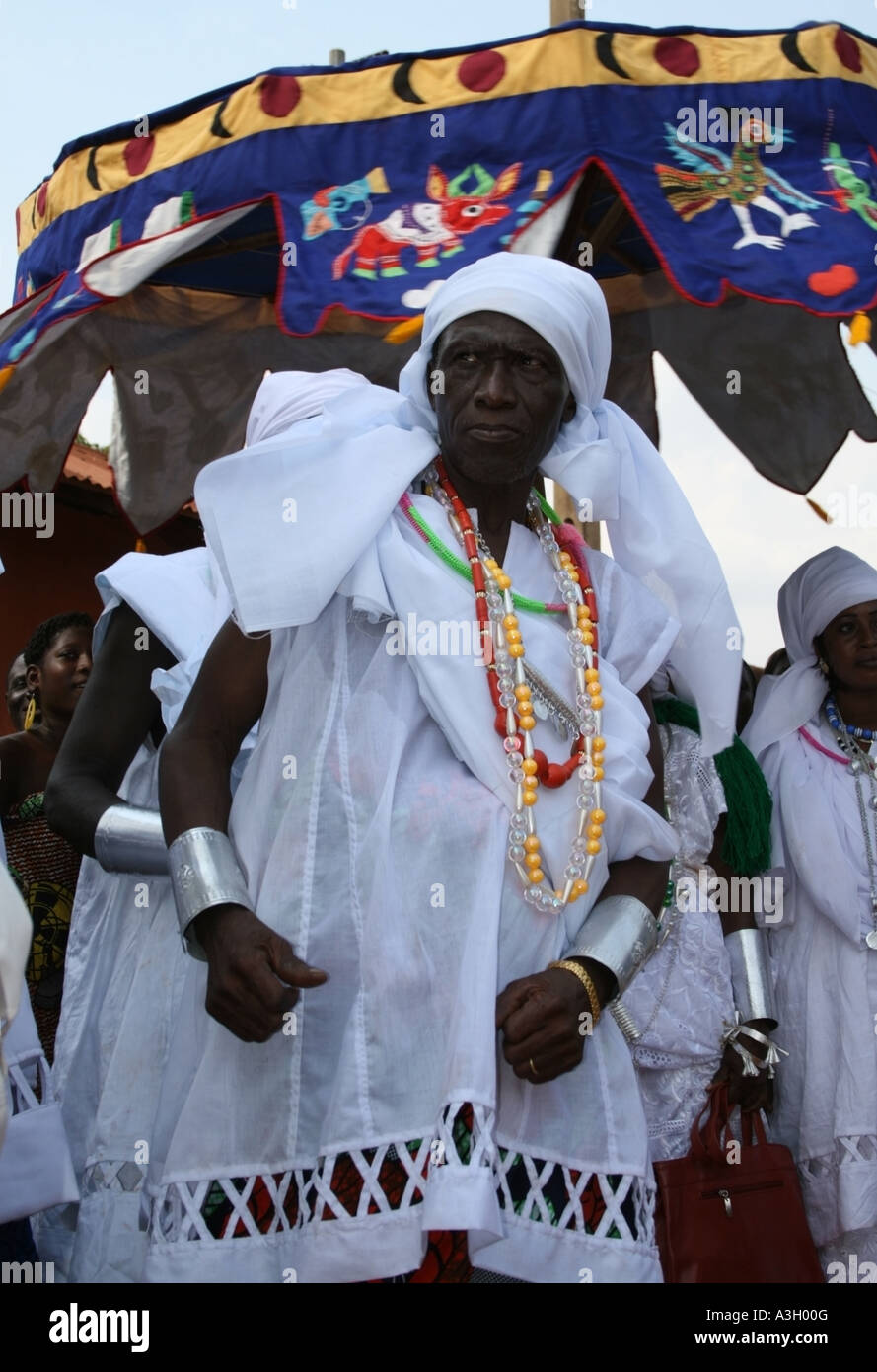 Chief of Family Celebrations , Abomey , Benin , West Africa Stock Photo ...