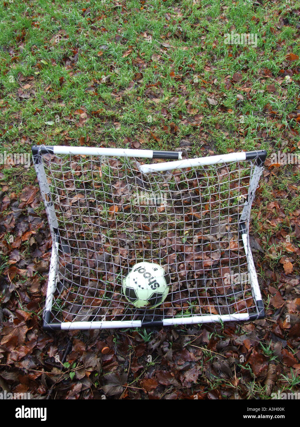 one goal post in garden Stock Photo - Alamy