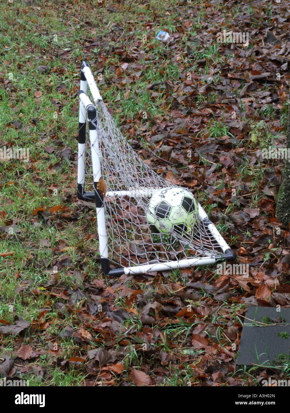 one goal post in garden Stock Photo - Alamy
