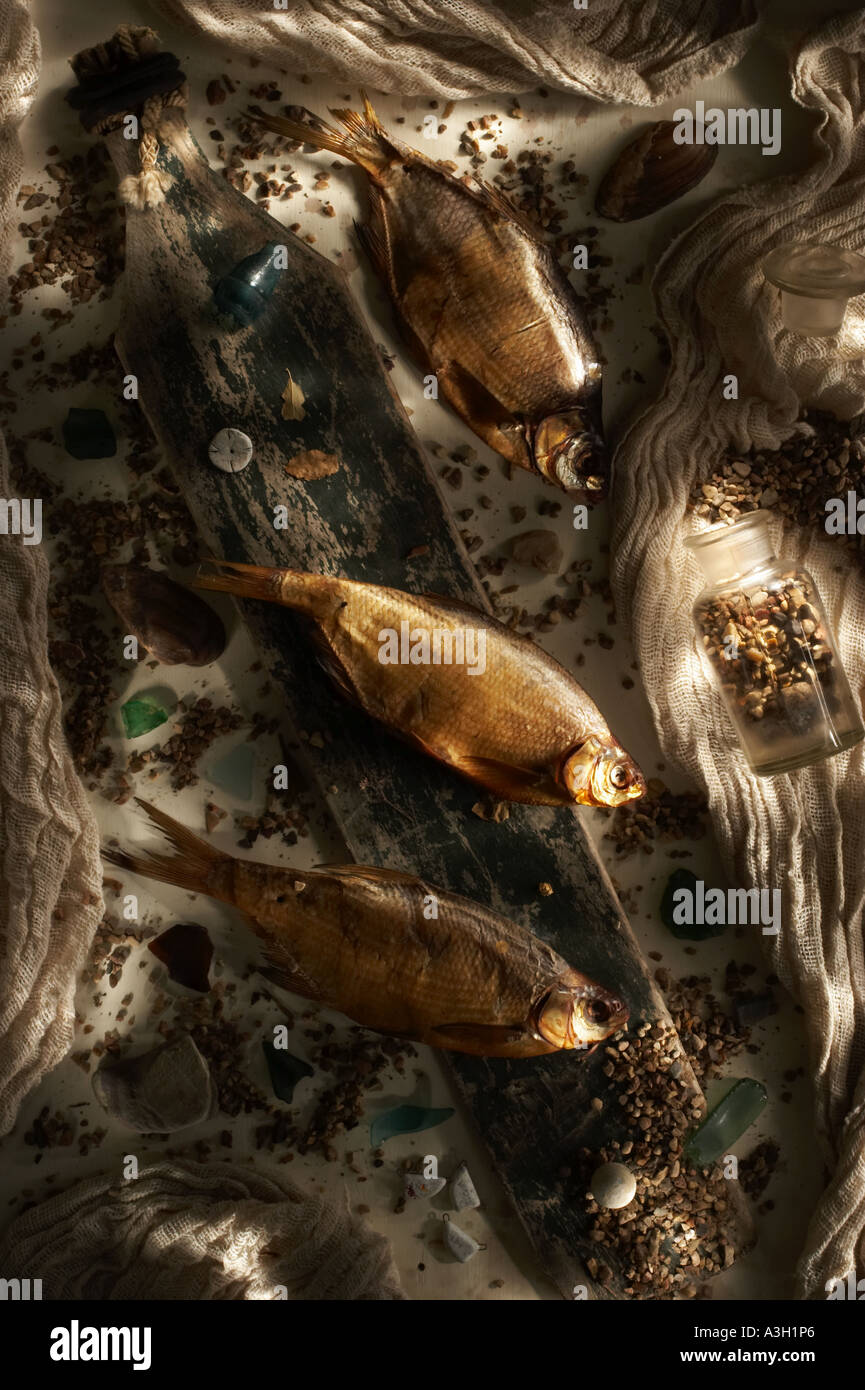 Still life with three fishes Stock Photo - Alamy