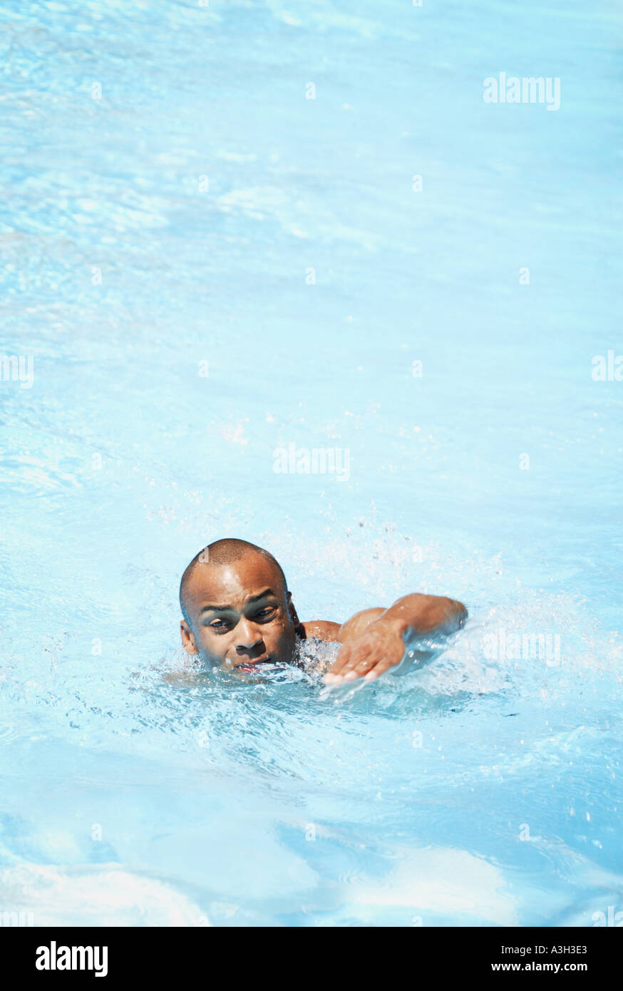 African american swimmer man pool hi-res stock photography and images ...