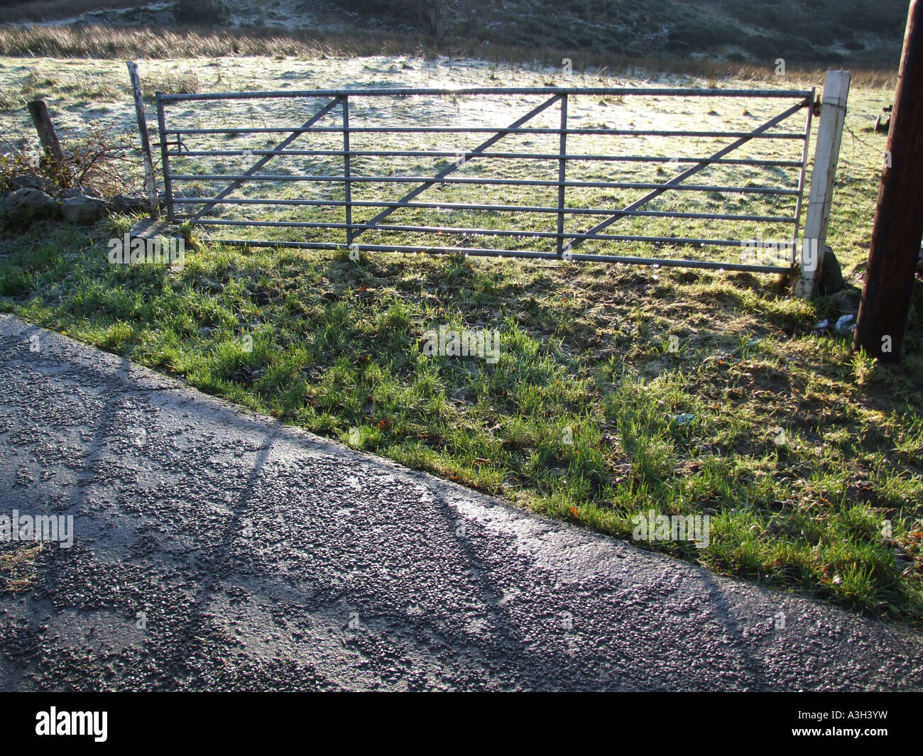 detail of farm gate in countryside Stock Photo - Alamy