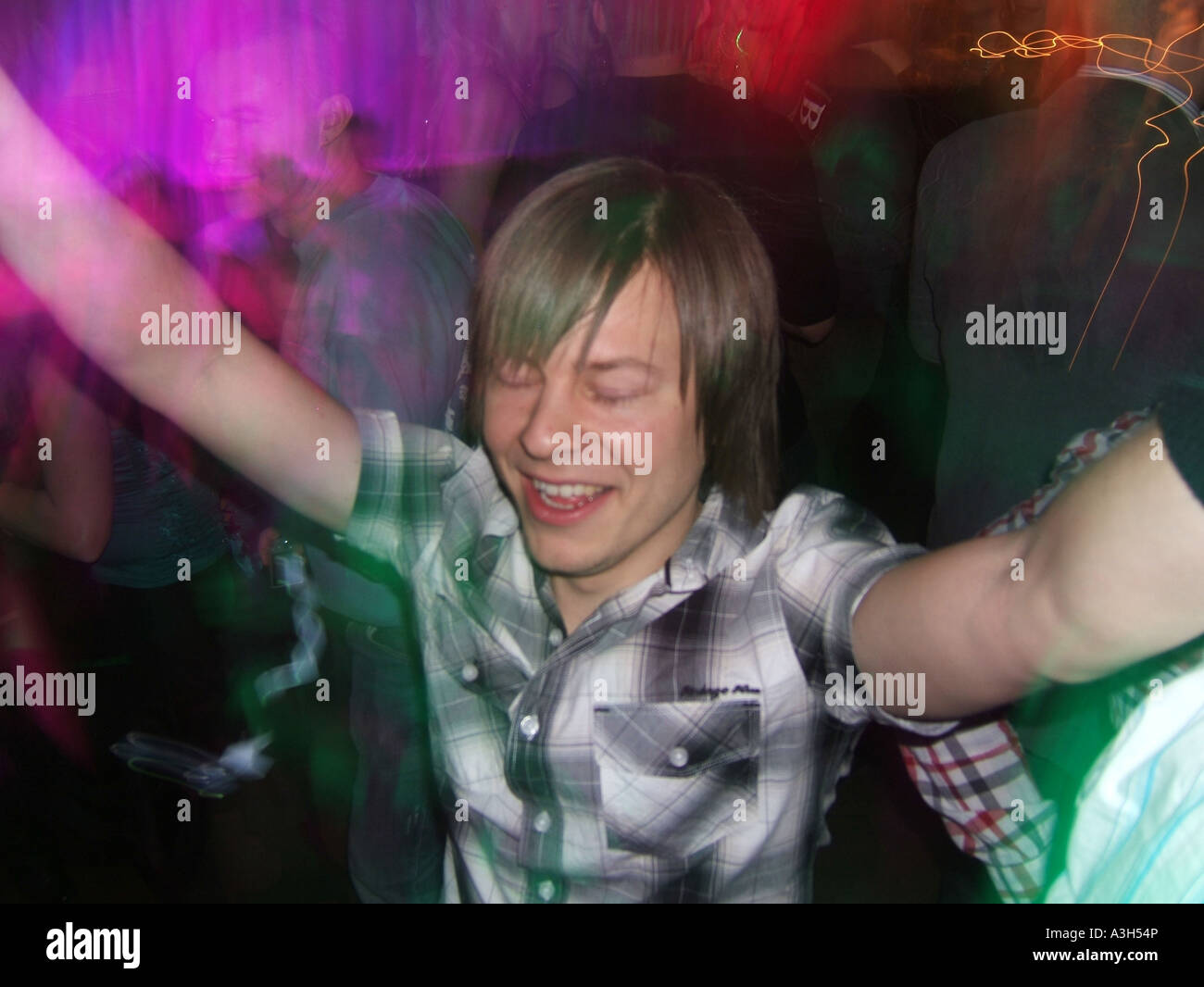 man dancing in night club in sweden Stock Photo - Alamy