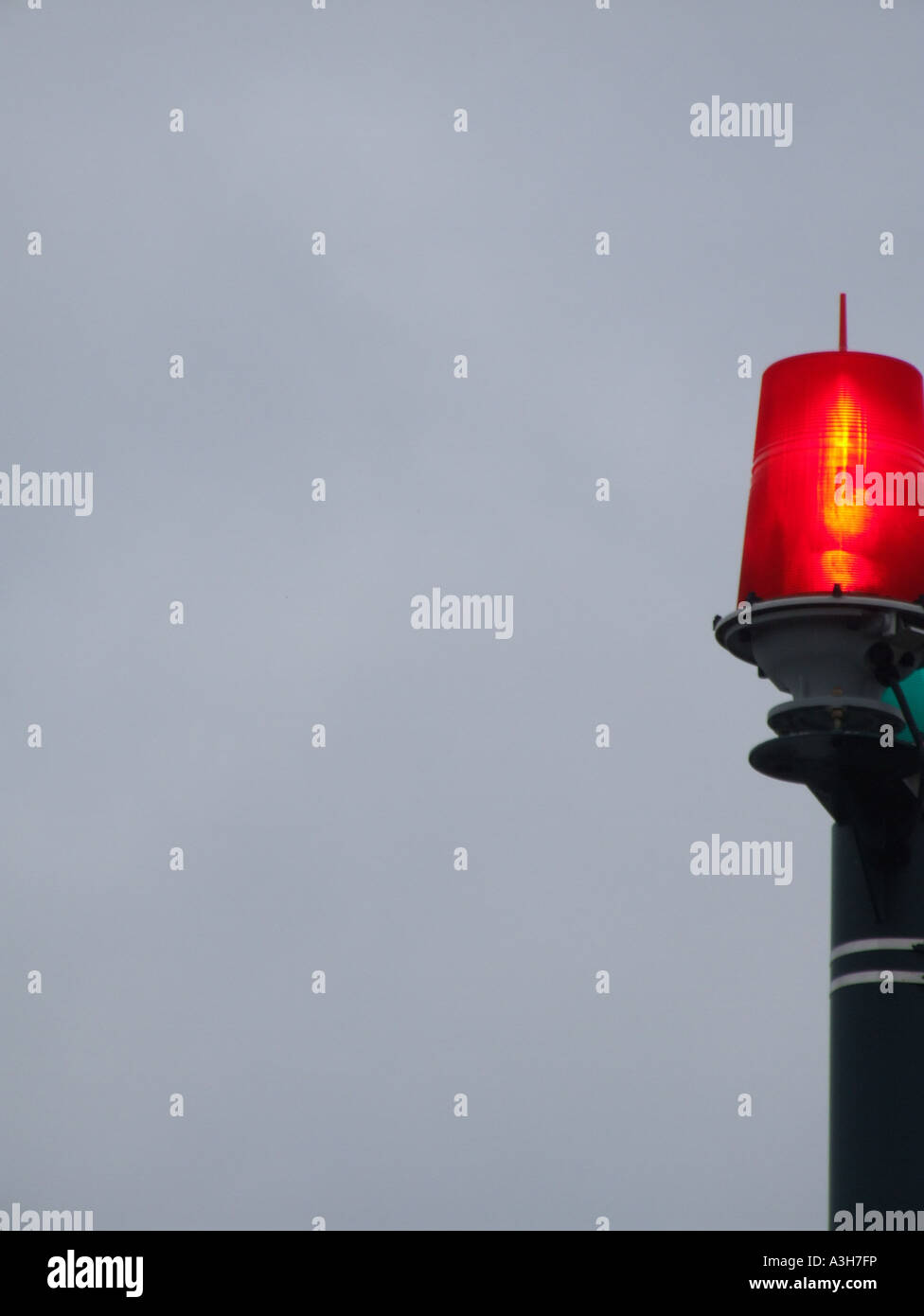 sea port entry warning lights Stock Photo - Alamy
