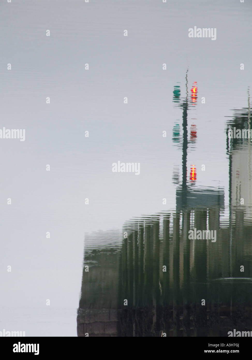 sea port entry warning lights Stock Photo - Alamy