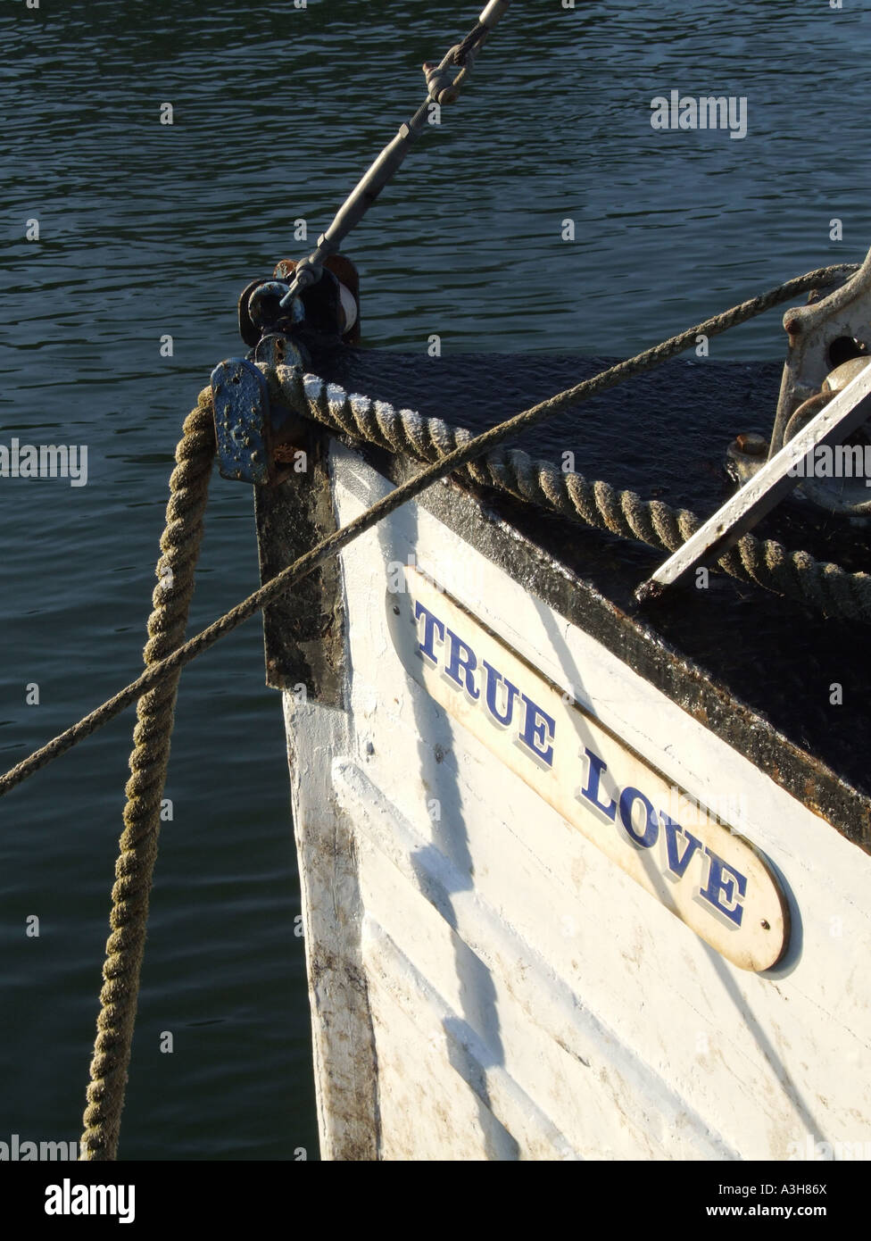 a boat called true love Stock Photo - Alamy