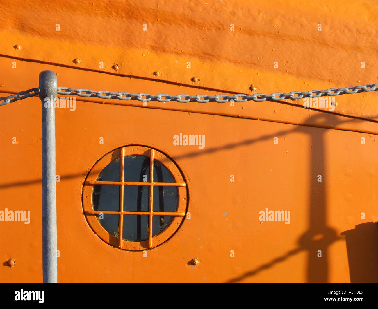 window on old style lifeboat Stock Photo - Alamy