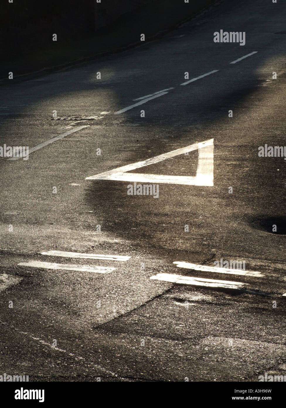junction turning on road Stock Photo - Alamy