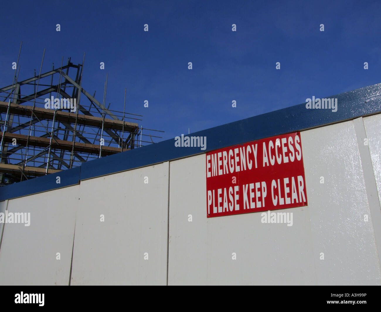 emergency access point on building site Stock Photo - Alamy