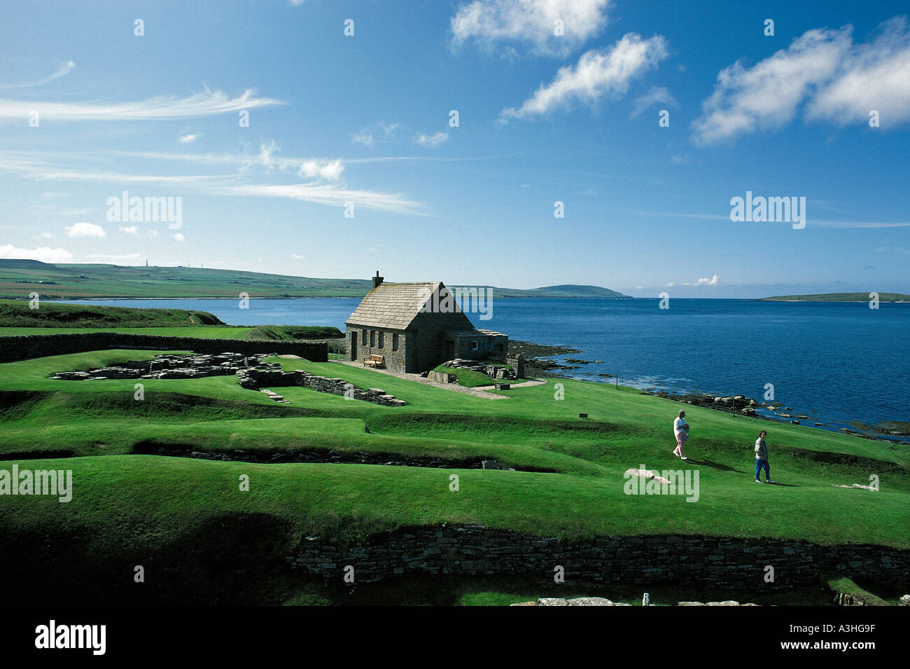 site of ruins mainland island archipelago of orkney islands scotland ...