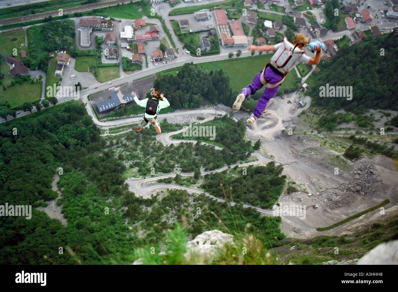 Basejumper jumping off hi-res stock photography and images - Alamy