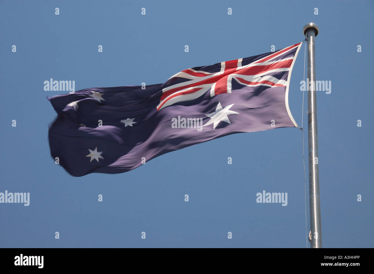 Flag on the Australian Parliament Canberra ACT Australia Stock Photo ...