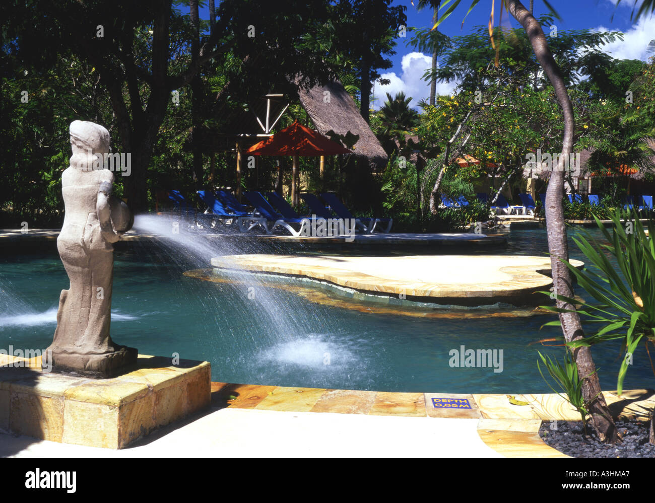 water feature at the popular tourist spot waterbom park kuta bali ...