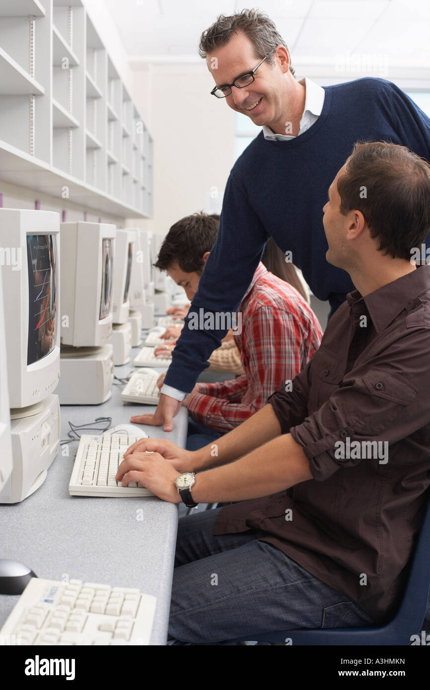 Female eyes over computer monitor hi-res stock photography and images ...