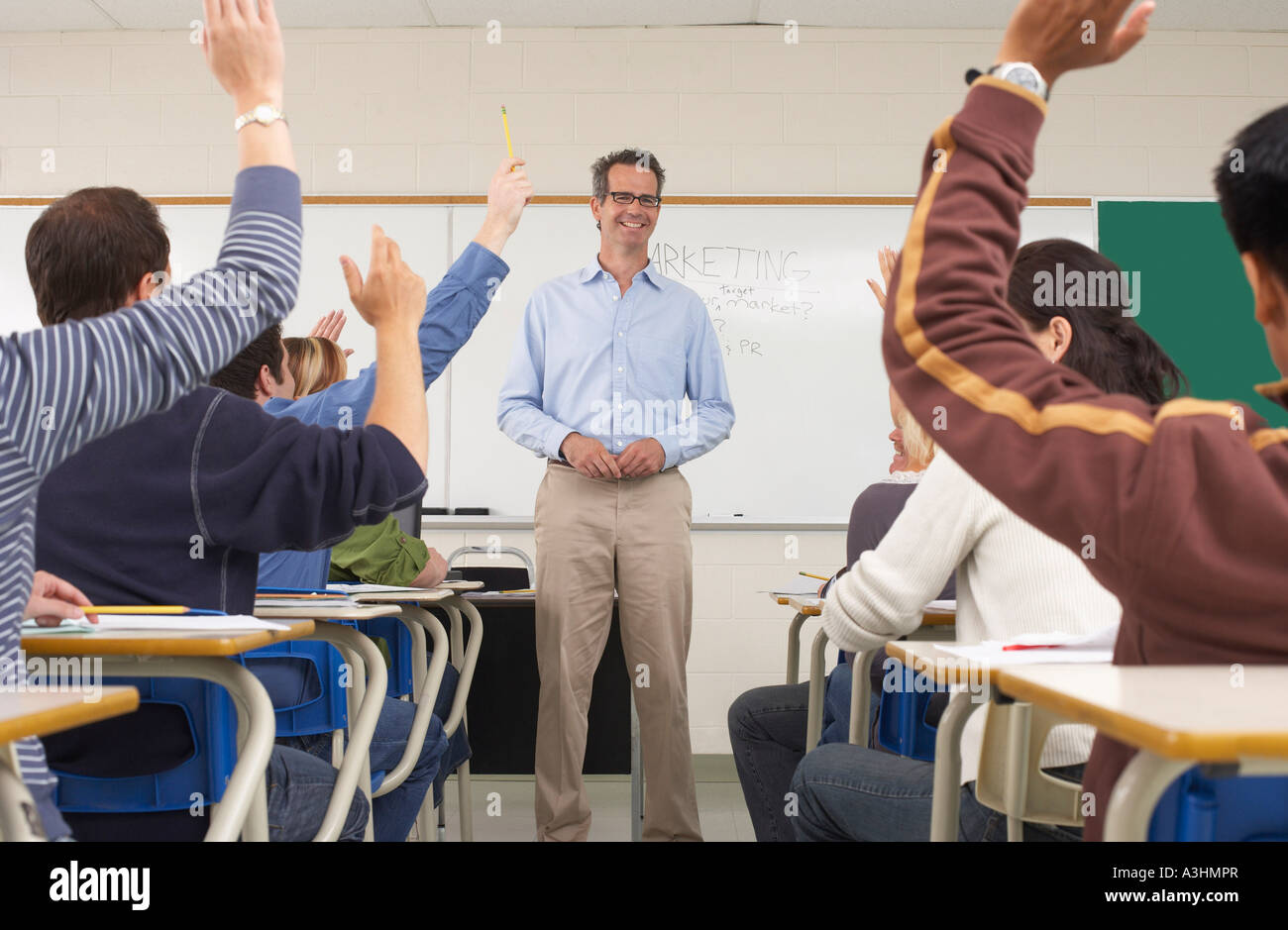 Student presenting in front of class hi-res stock photography and ...