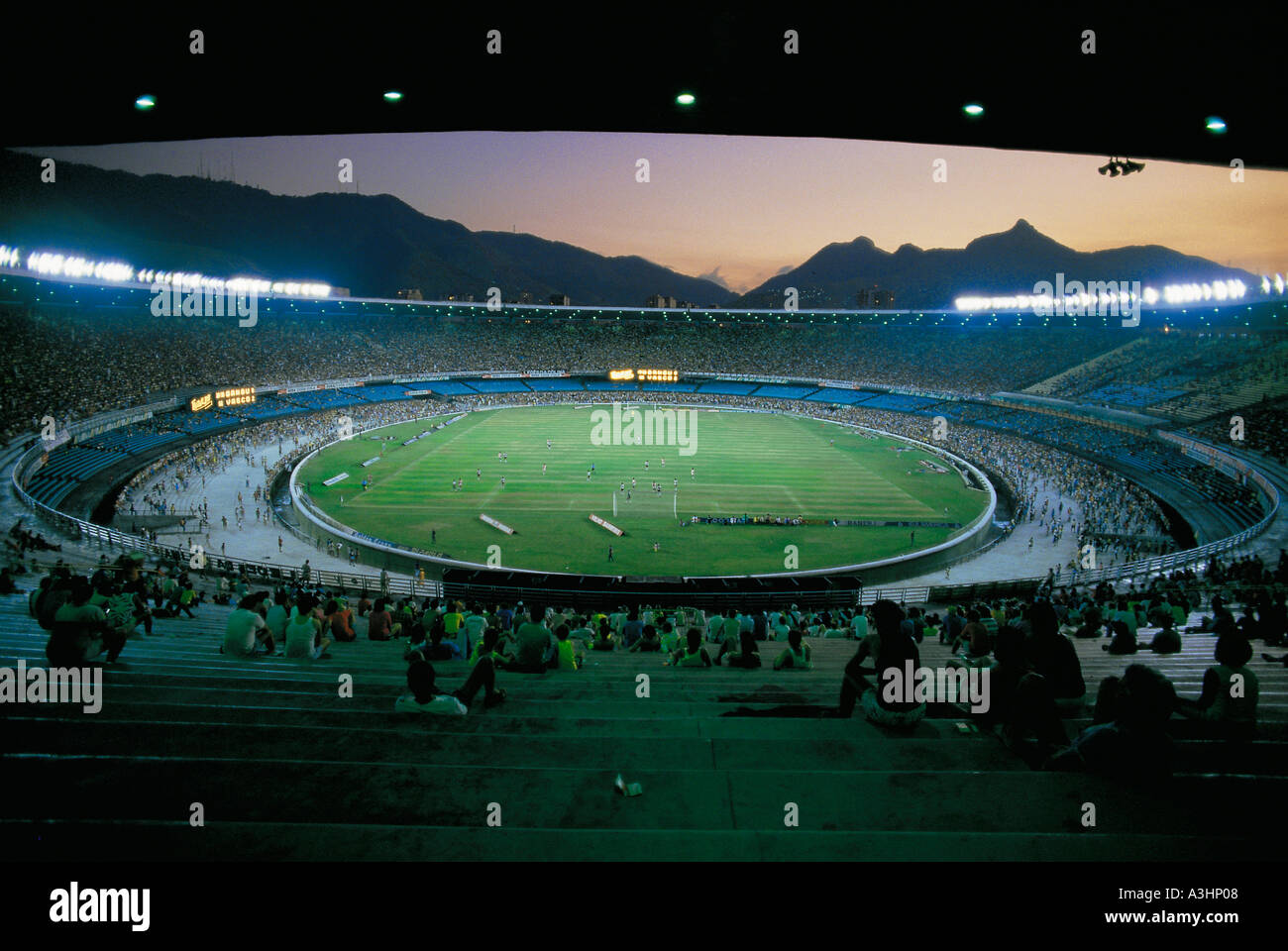 soccer game stadium maracana at evening city of rio de janeiro brazil ...