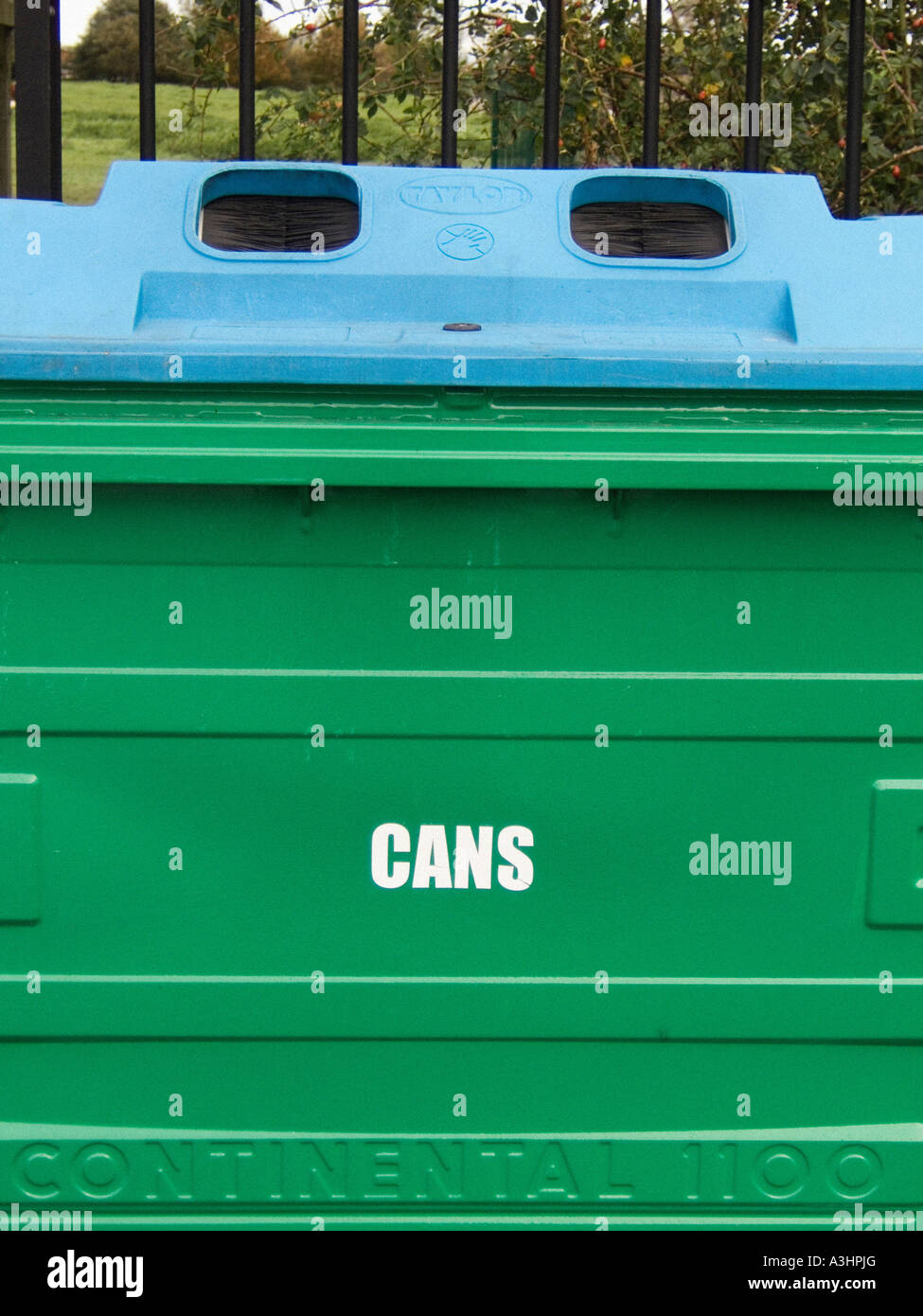 Recycling bin for cans. UK Stock Photo - Alamy