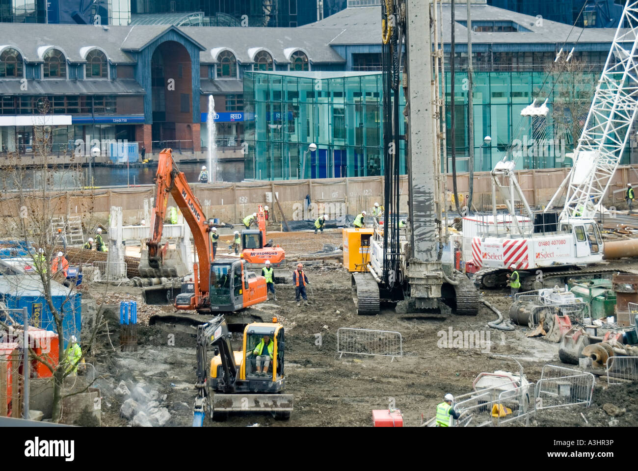 Foundation groundwork on construction site Stock Photo - Alamy
