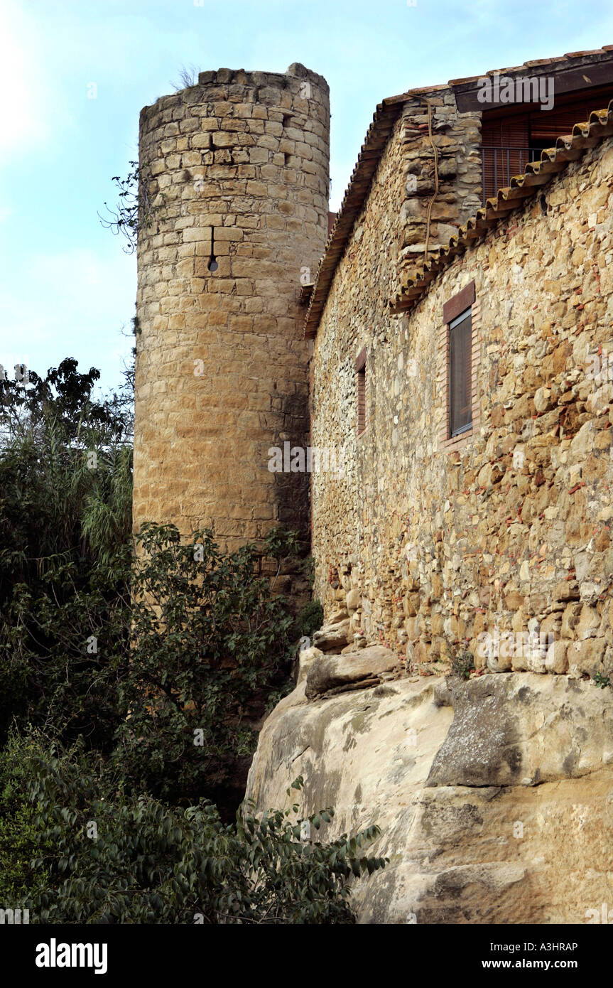 Medieval wall of peratallada hi-res stock photography and images - Alamy