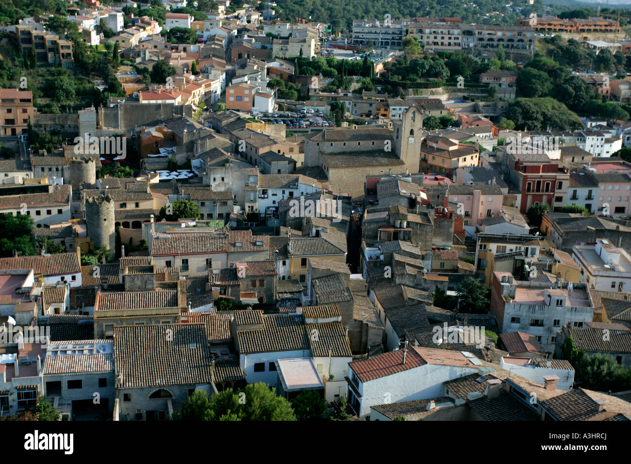 Aerial view of Begur, Costa Brava, Spain Stock Photo - Alamy