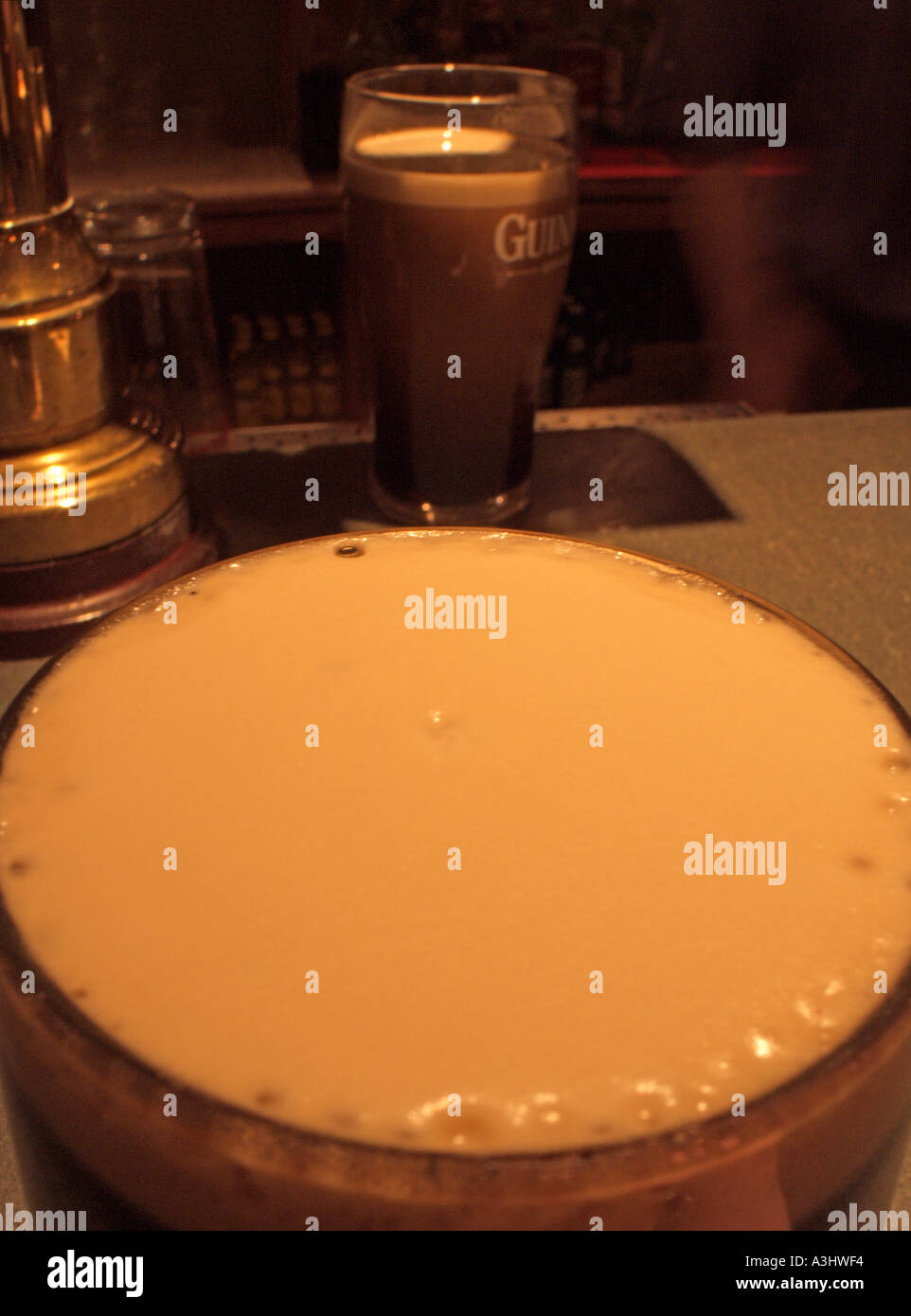 Guinness draught beer on tap in Dublin's The Temple Bar area of Dublin ...