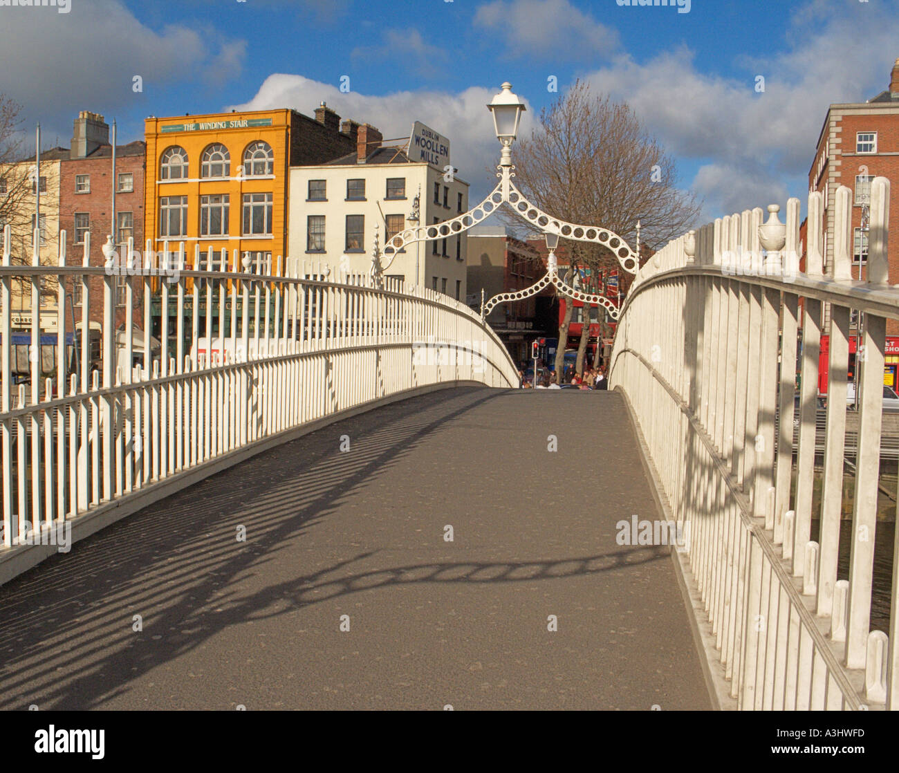 Ha'penny Bridge also known as Penny Ha'penny Bridge and Liffey Bridge ...