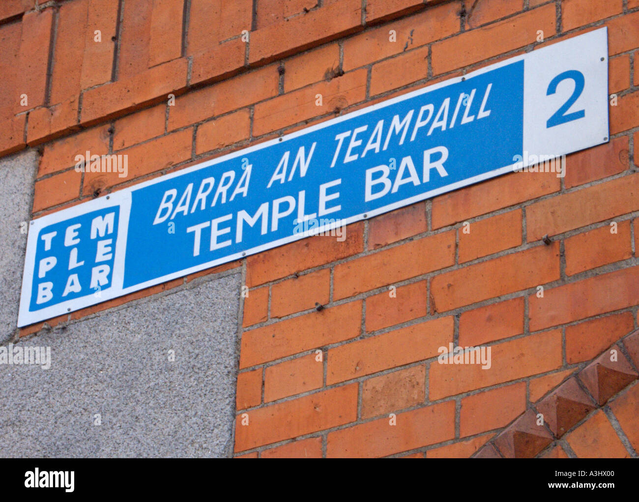 Temple Bar Street Sign, Dublin, Ireland Stock Photo - Alamy