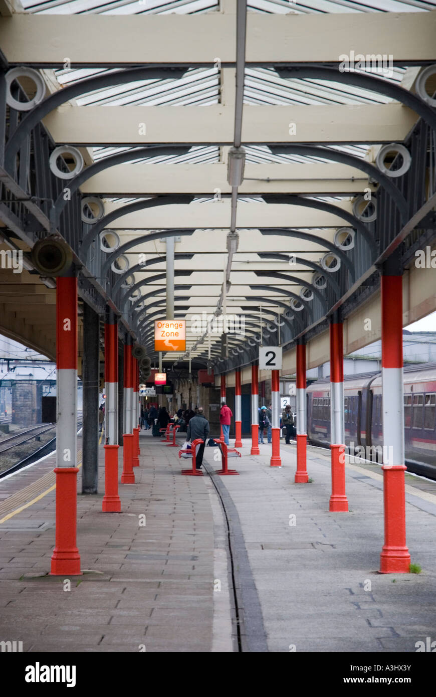 Lancaster station platform, UK Stock Photo - Alamy