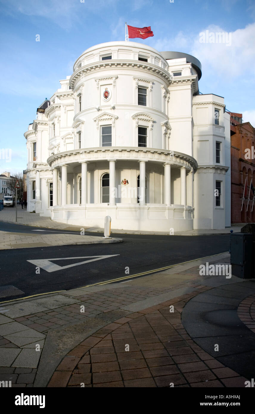 Tnywald wedding cake building, Douglas, Isle of Man Stock Photo - Alamy