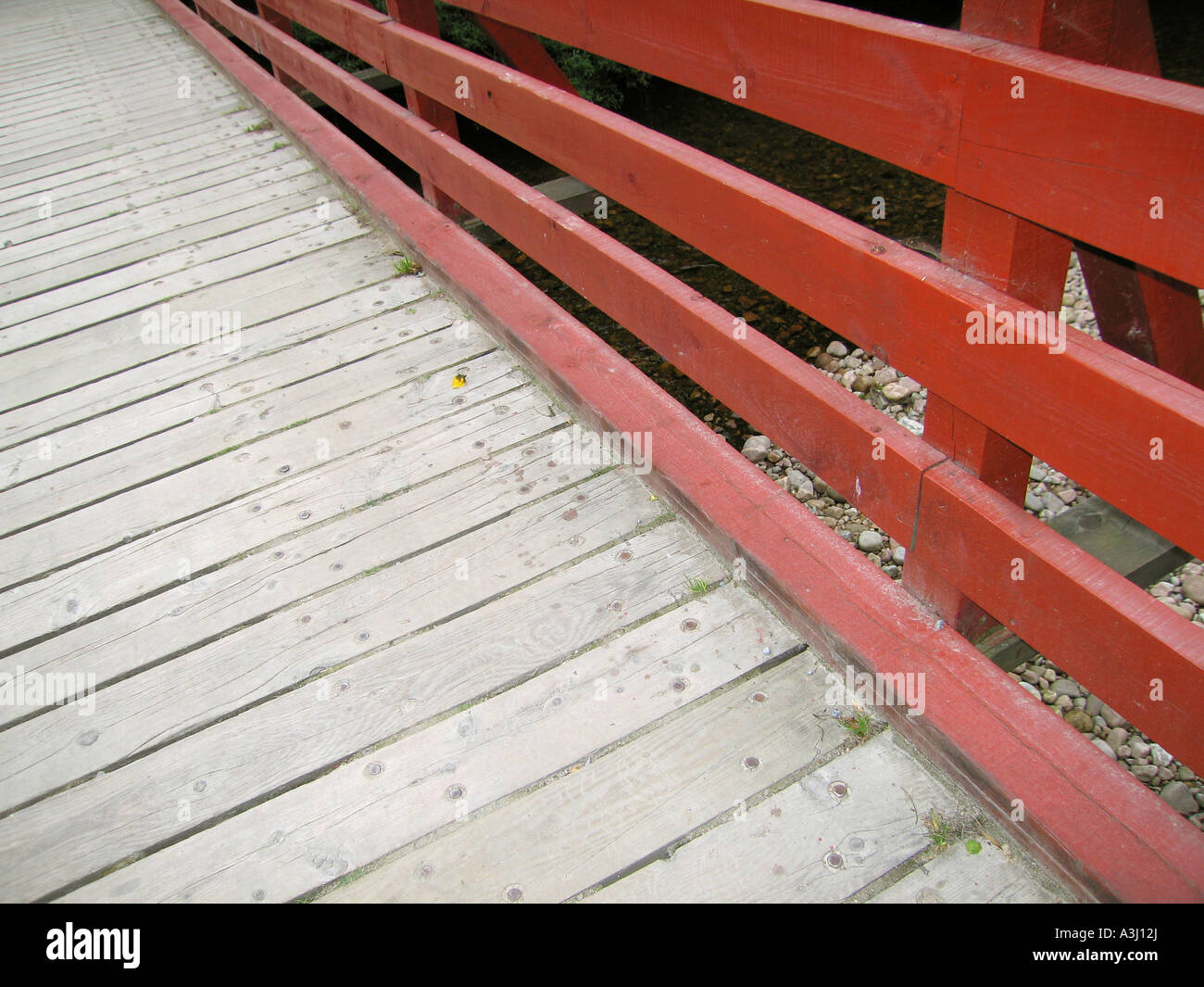 Wooden vehicle foot bridge Stock Photo - Alamy