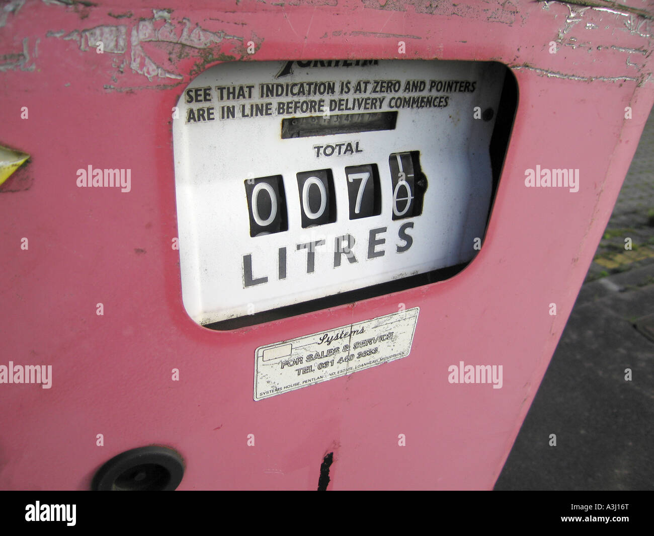 Old disused diesel fuel pump Stock Photo - Alamy