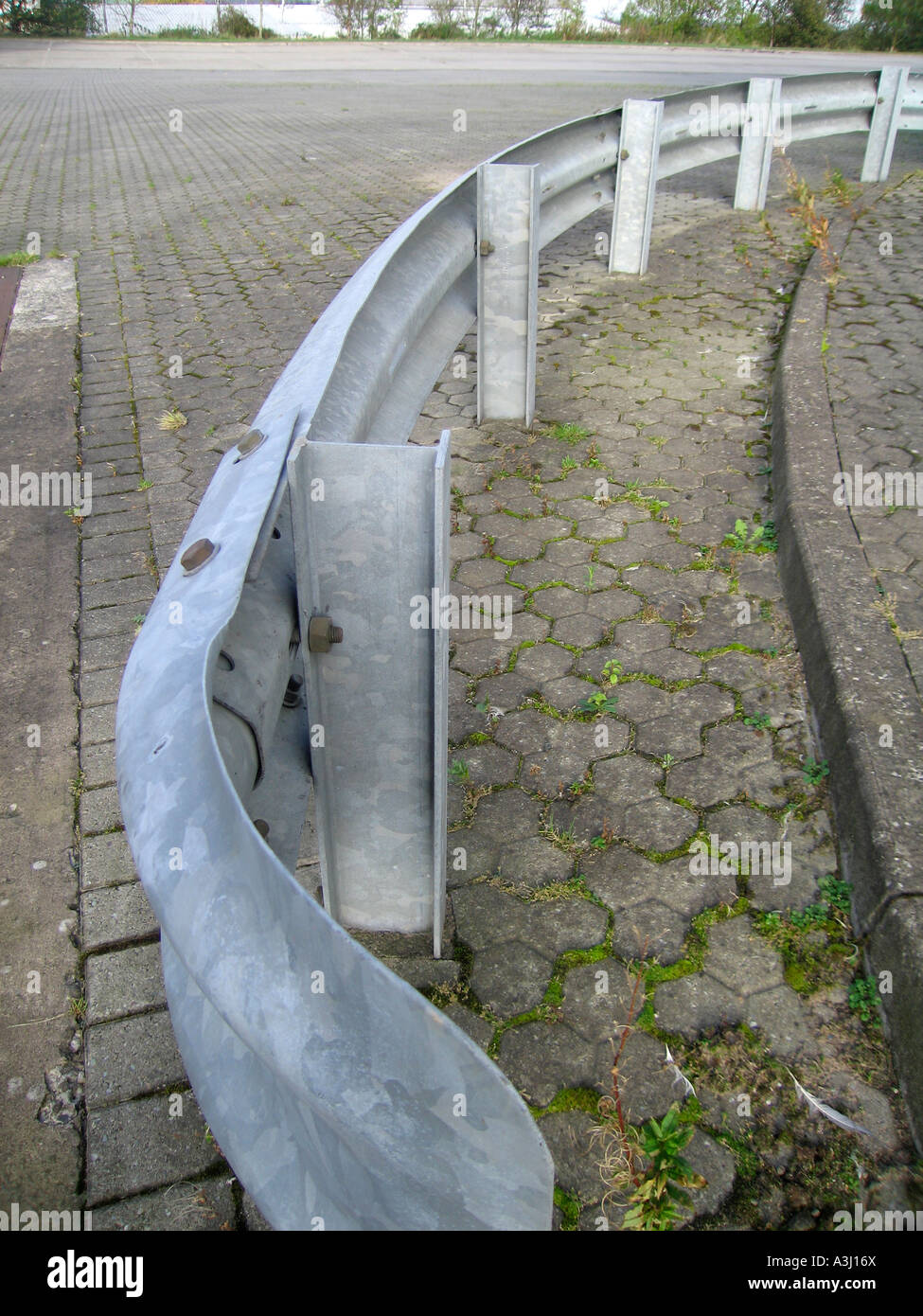 Armco crash barrier detail Stock Photo - Alamy