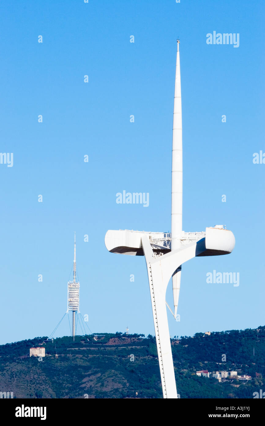MODERN TELECOMMUNICATIONS TOWER IN BARCELONA Stock Photo - Alamy
