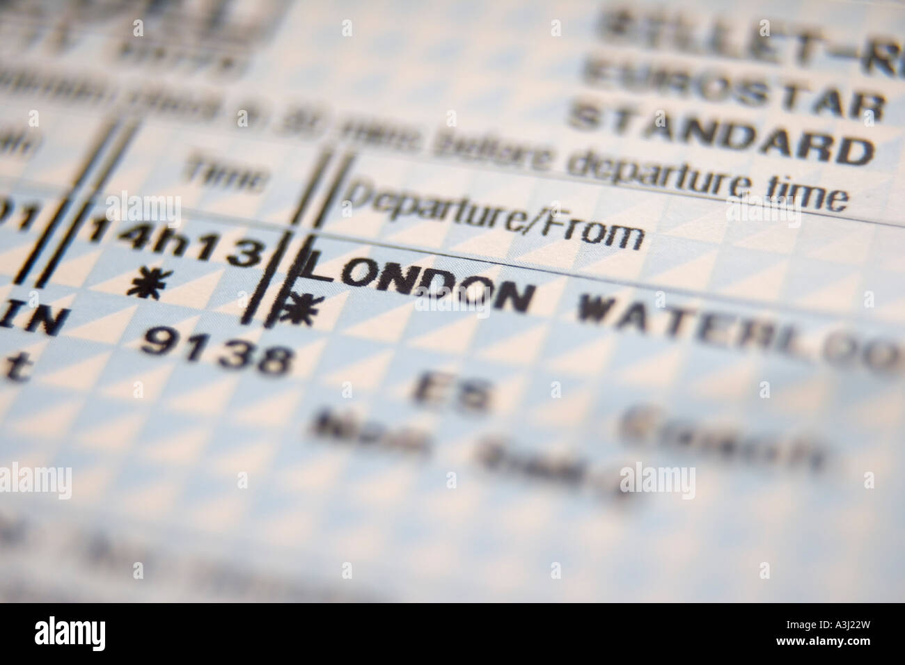 London train ticket Stock Photo - Alamy
