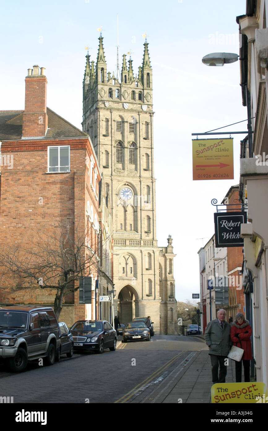 St Mary's Church Tower Warwick Stock Photo - Alamy