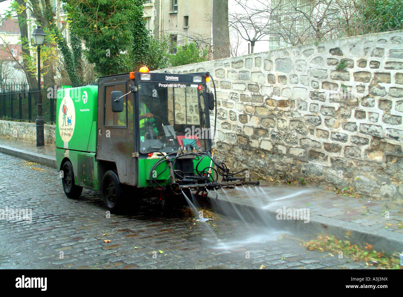 STREET CLEANING MACHINE. PARIS. FRANCE. EUROPE Stock Photo - Alamy