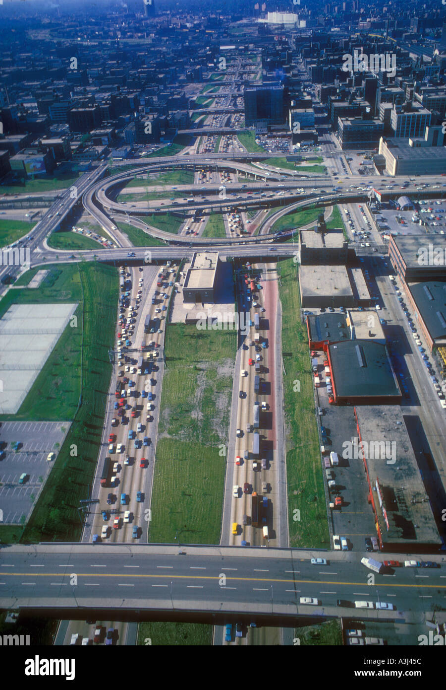 Usa freeways buildings hi-res stock photography and images - Alamy