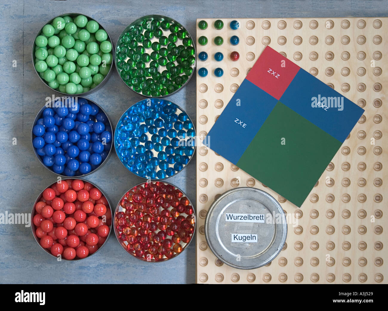 Montessori teaching material algebraic peg board Stock Photo - Alamy
