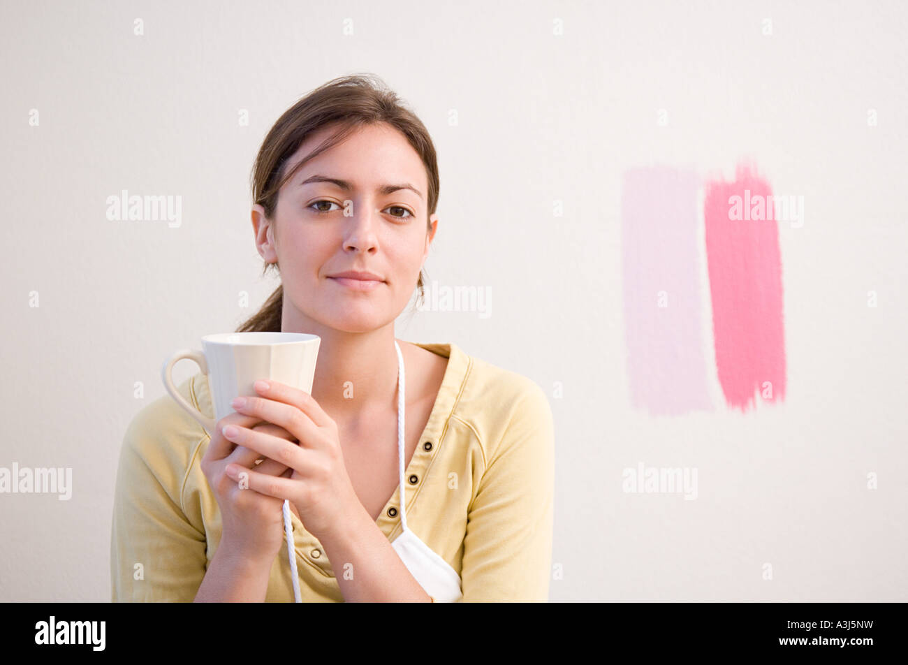 Woman taking a break Stock Photo - Alamy