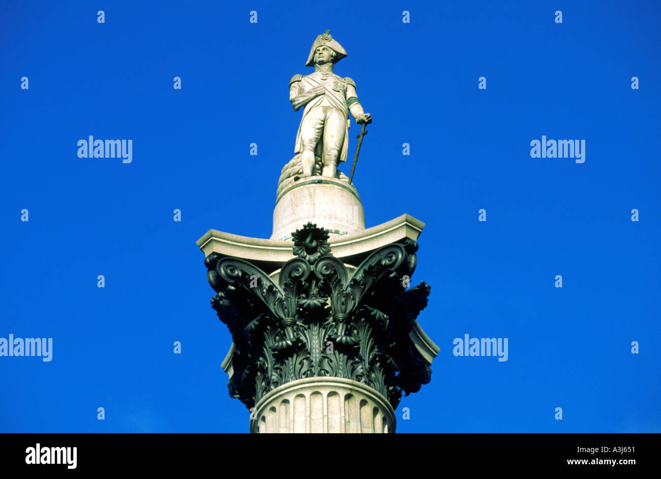 Nelson s statue on column Trafalgar Square London England Stock Photo ...