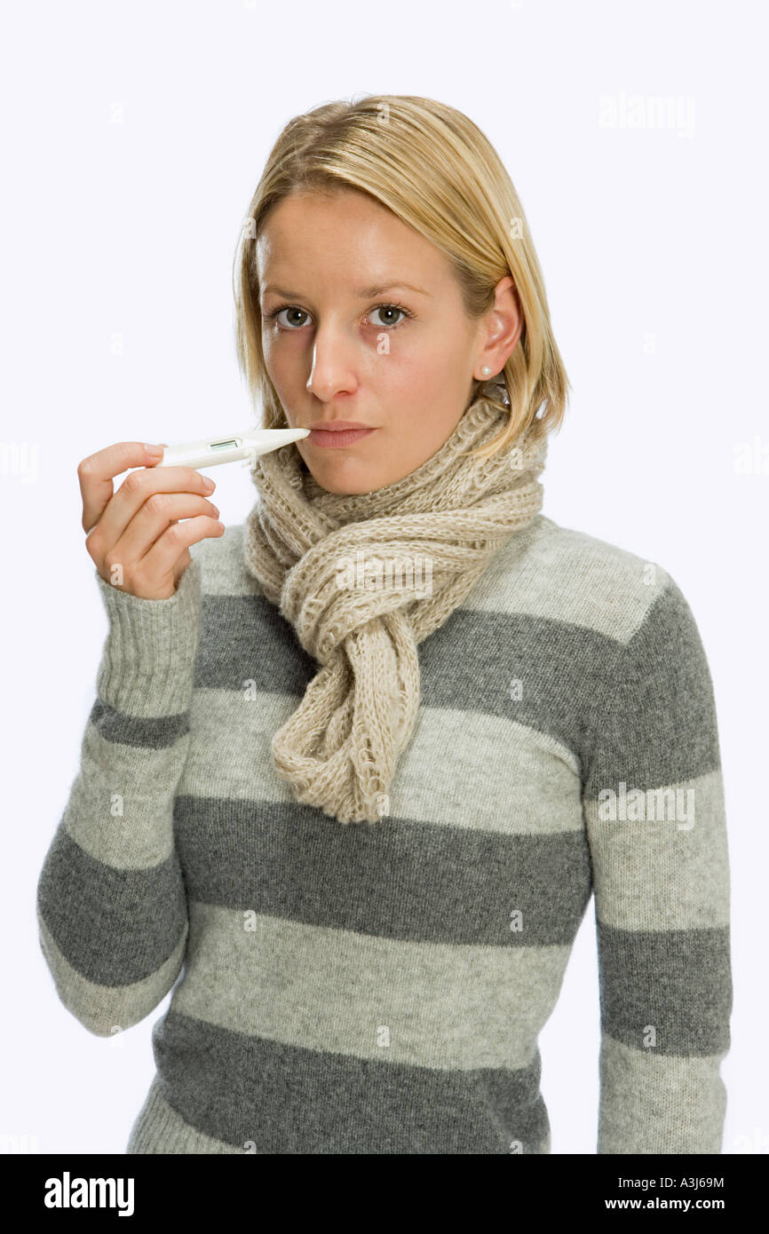 Women thermometer hi-res stock photography and images - Alamy